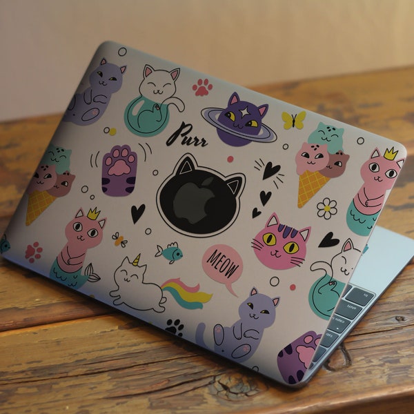 MacBook Pro Cat Stickers - Etsy