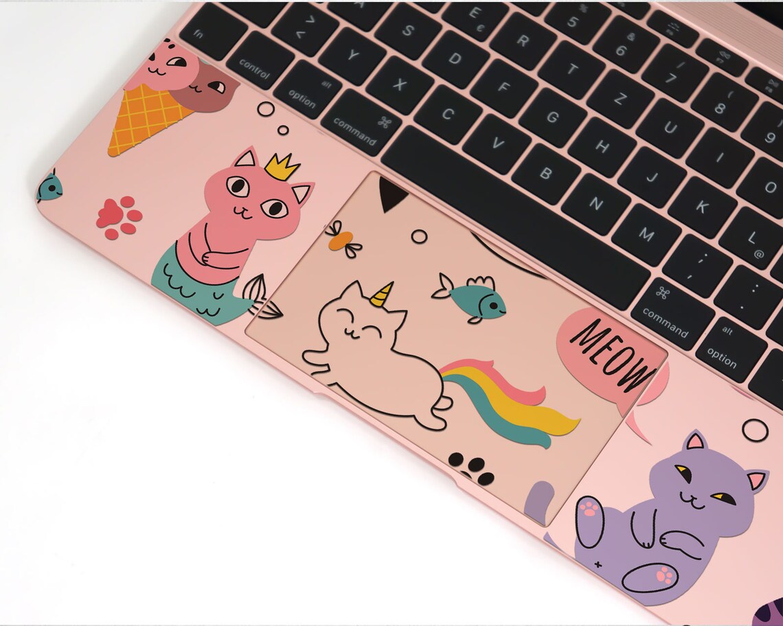 Kawaii Cat Sticker Apple Macbook Air 13 Cute animal A1932 | Etsy