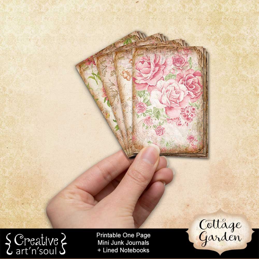 Printable Mini Junk Journal Cottage Garden - Etsy