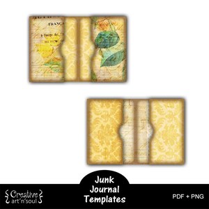 Printable Junk Journal Template, Mini Pocket Folders - Etsy