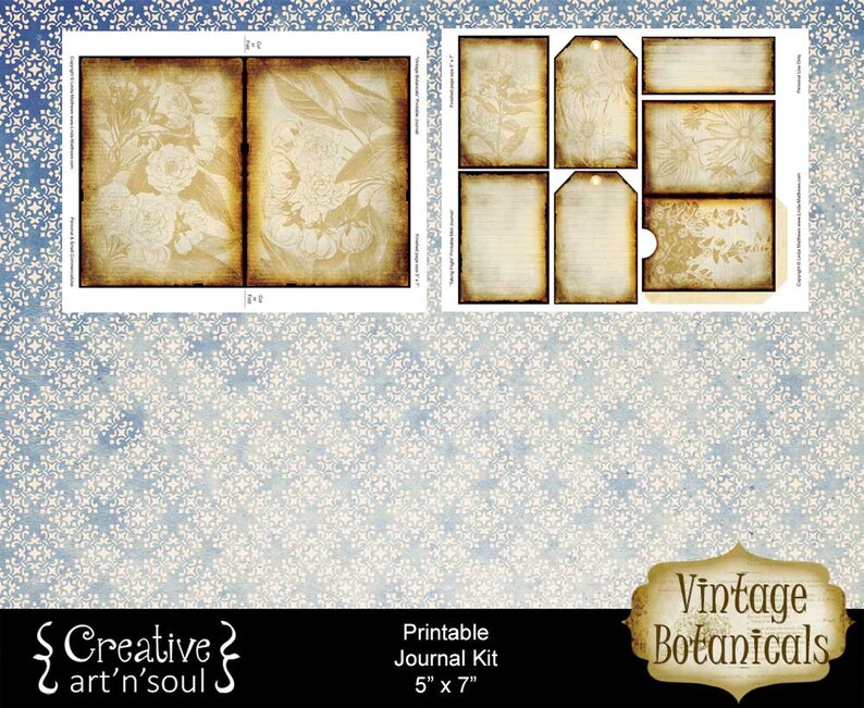 Printable Junk Journal Kit Printable Journal Pages Vintage - Etsy