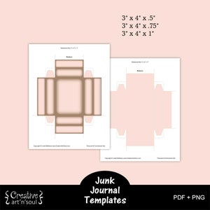 Printable Junk Journal Template, Junk Journal Ephemera Boxes, 3 X 4 - Etsy