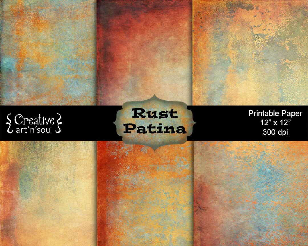Printable Paper Pack Digital Paper Digital Collage Rust - Etsy