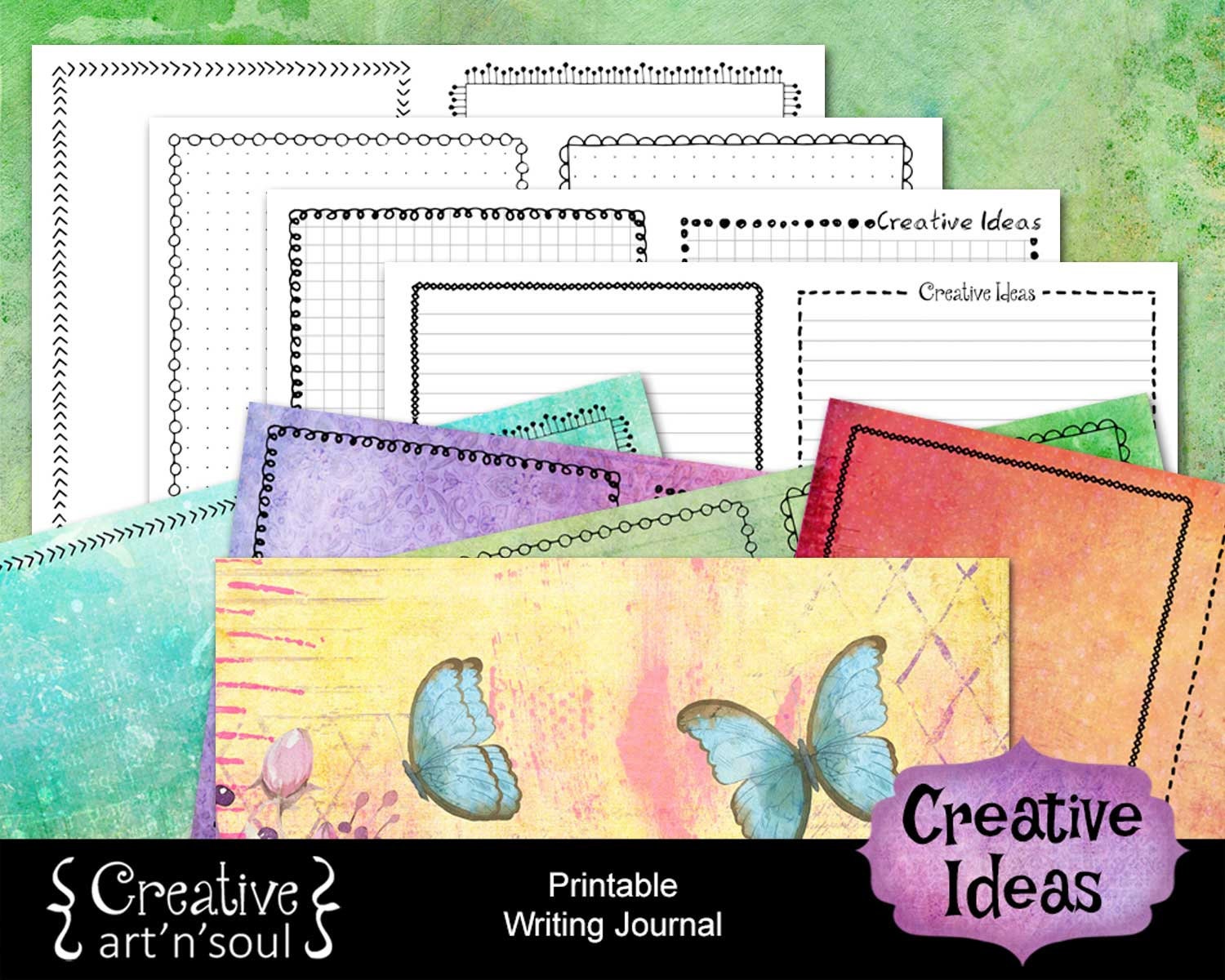 Printable Writing Journal Printable Writing Paper Creative - Etsy
