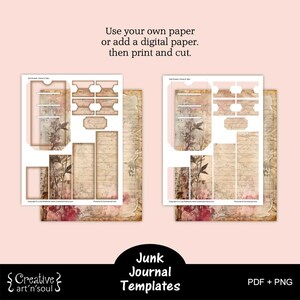 Printable Junk Journal Template, Slot Pockets & Cards With Tabs - Etsy
