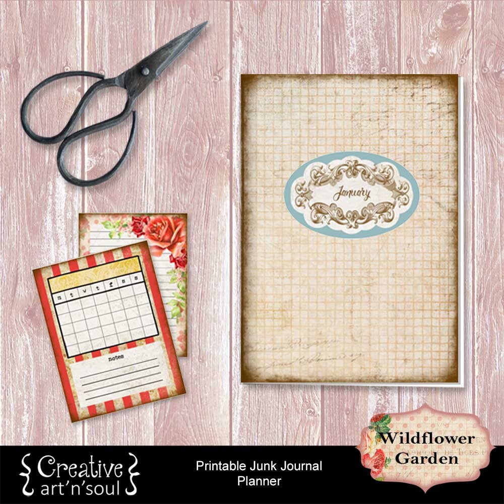Printable Junk Journal Planner Wildflower Garden - Etsy