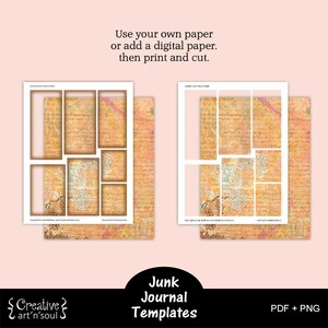 Printable Junk Journal Card Templates, Junk Journal Cards, Junk Journal ...