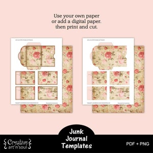 Junk Journal Envelope Templates, Printable Junk Journal Mini Envelope ...