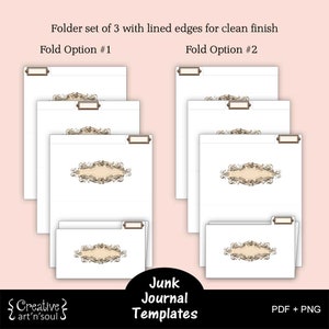 Printable Junk Journal Folder Templates, Junk Journal Folder With Top ...