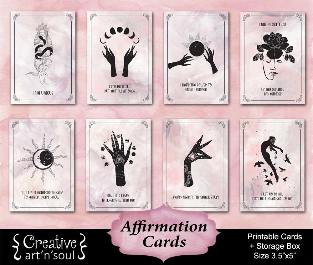 Printable Affirmation Cards Inspirational Cards - Etsy