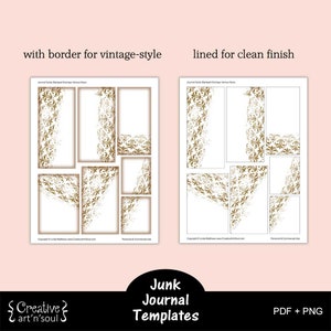 Printable Junk Journal Card Templates, Junk Journal Stamped Card ...
