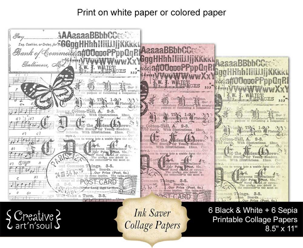 Printable Ink Saver Paper Pack Printable Journal Pages - Etsy Australia