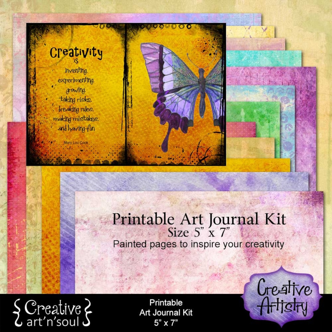 Creative Artistry Printable Art Journal Kit, Digital Journal Kit, Junk ...