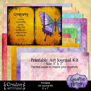 Creative Artistry Printable Art Journal Kit, Digital Journal Kit, Junk ...