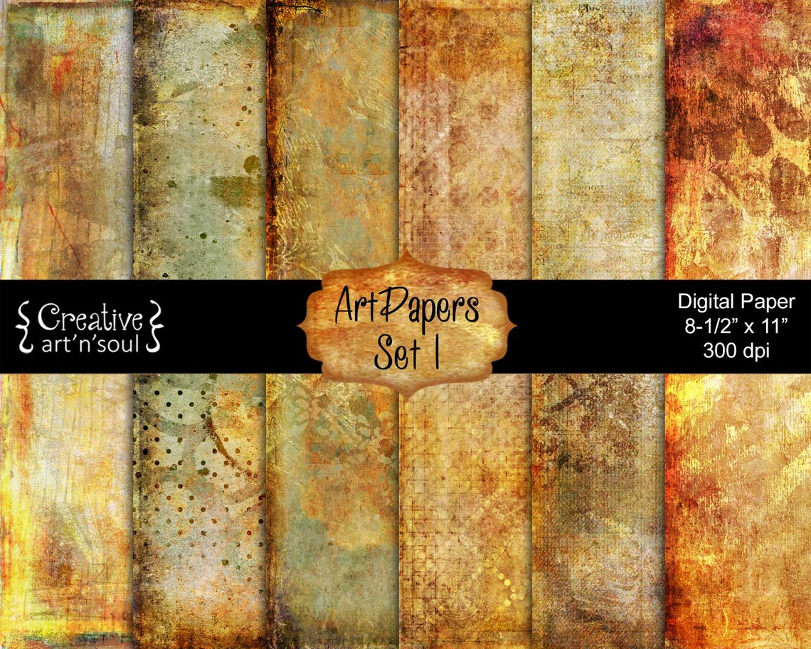 Printable Paper Pack Digital Paper Digital Collage | Etsy