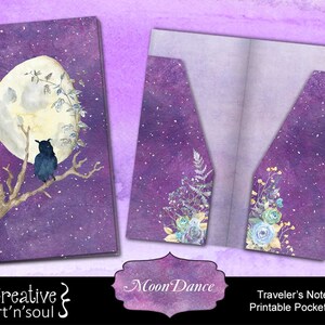 Printable Traveler's Notebook Pocket Folder Moondance | Etsy