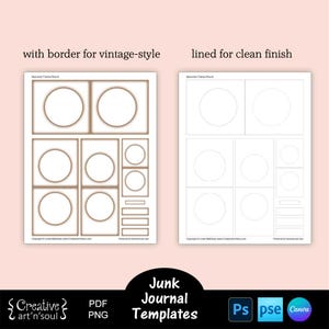 Printable Round Specimen Frames Templates, Junk Journal Templates ...