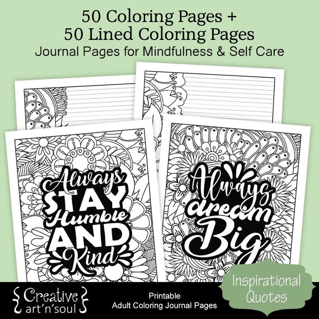 Printable Coloring Pages, Printable Journal Pages, Inspirational Quotes ...