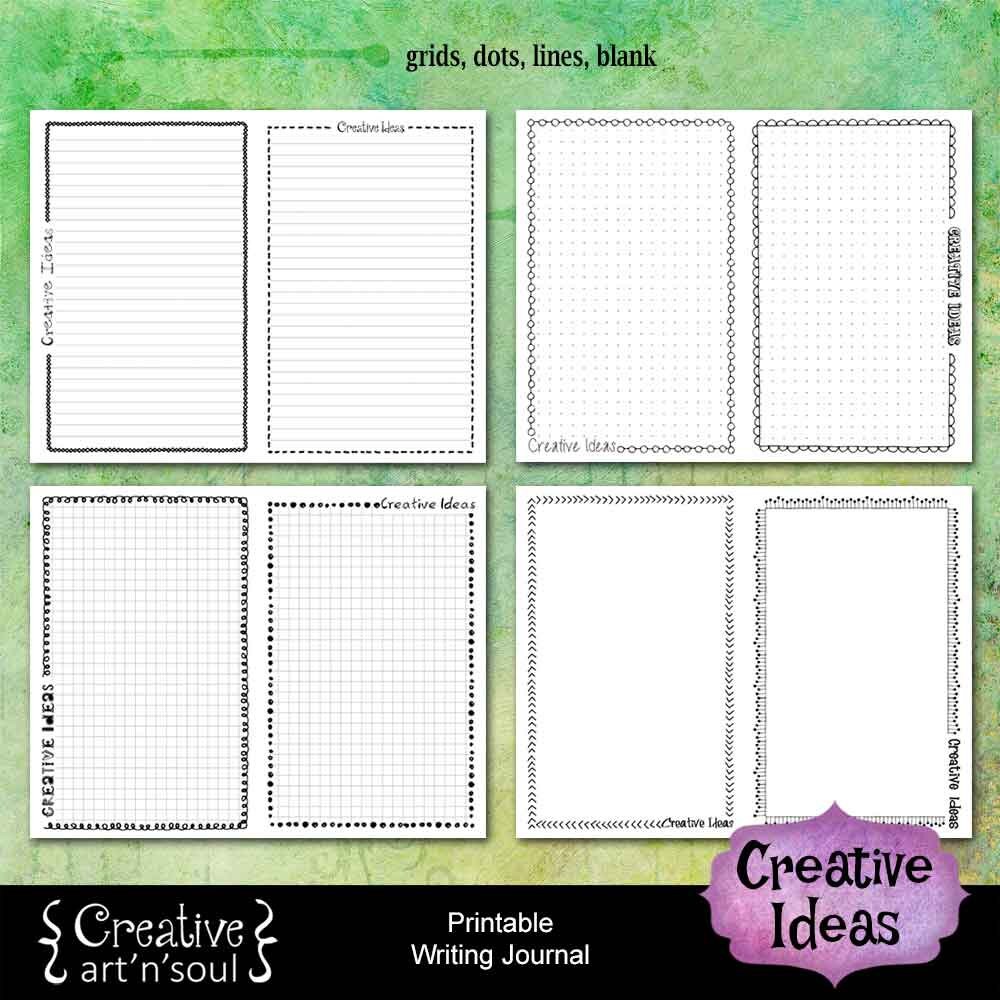 Printable Writing Journal Printable Writing Paper Creative - Etsy