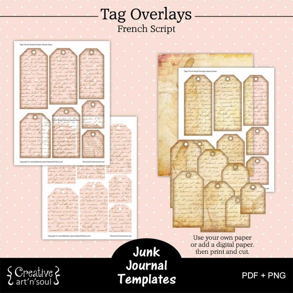 French Script Tags - Etsy