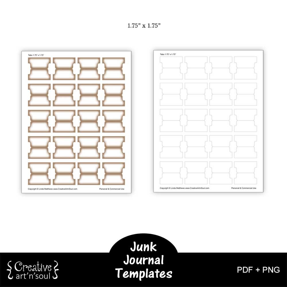Printable Junk Journal Template Junk Journal Tabs - Etsy