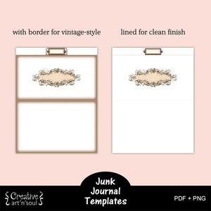Printable Junk Journal Folder Templates, Junk Journal Folder With Top ...
