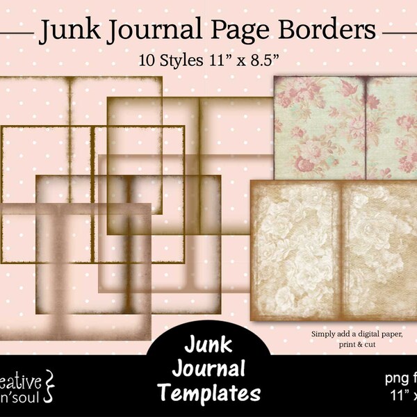 Junk Journal Kit Template - Etsy