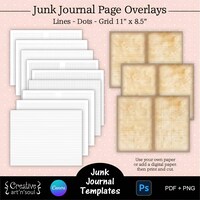 Printable Junk Journal Template, Slot Pockets & Cards With Tabs - Etsy