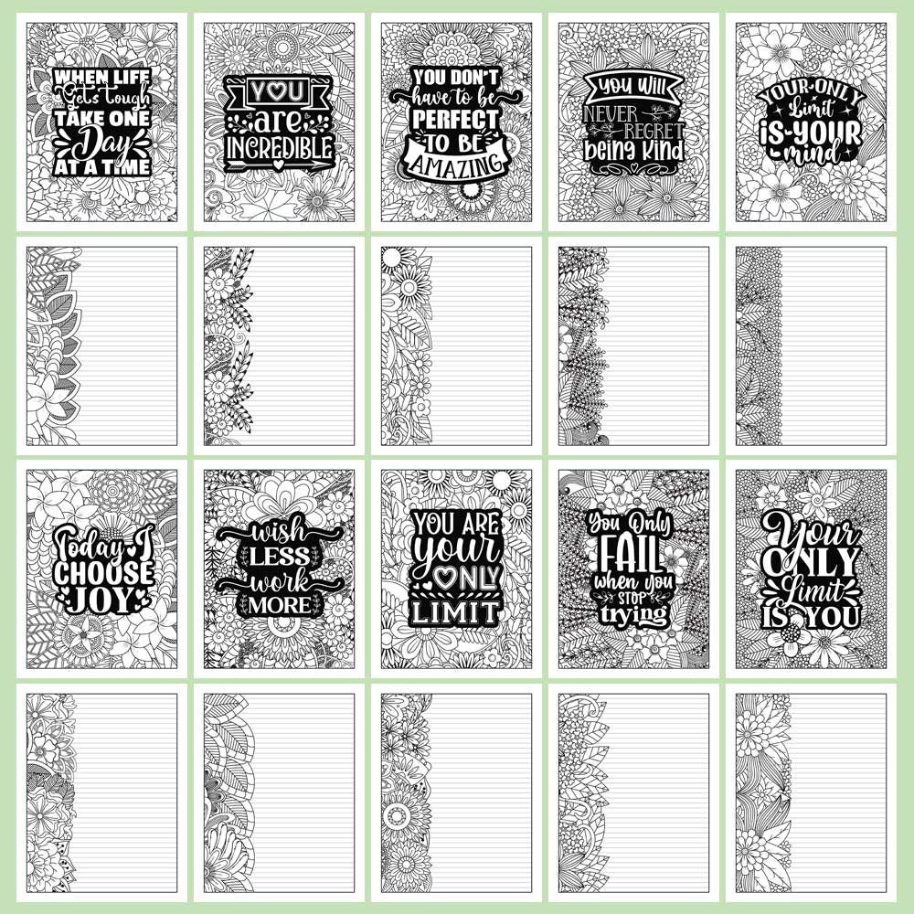 Printable Coloring Pages Printable Journal Pages - Etsy