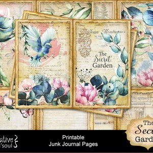 Printable Junk Journal Pages the Secret Garden - Etsy