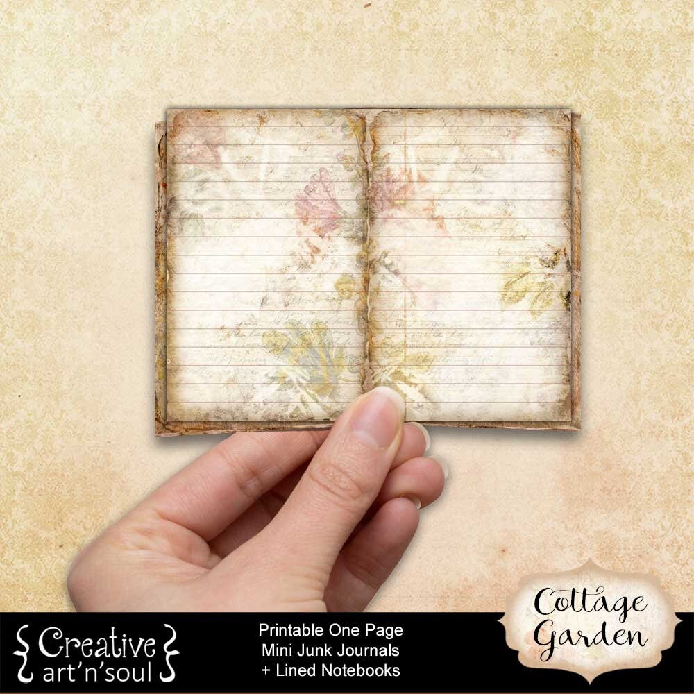 Printable Mini Junk Journal Cottage Garden - Etsy