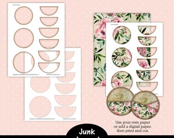 Printable Junk Journal Template, Slot Pockets & Cards With Tabs - Etsy