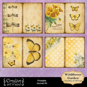 Printable Junk Journal Kit, Printable Junk Journal Kit, Wildflower ...