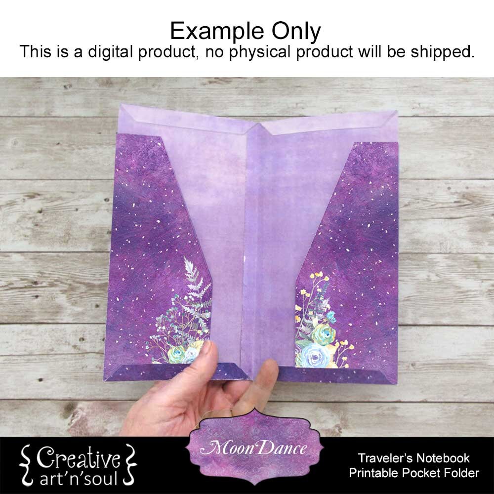 Printable Traveler's Notebook Pocket Folder Moondance | Etsy