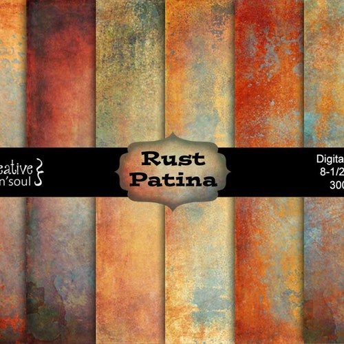 Printable Paper Pack Digital Paper Digital Collage Rust - Etsy