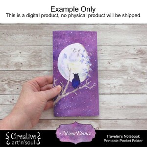 Printable Traveler's Notebook Pocket Folder, Moondance - Etsy
