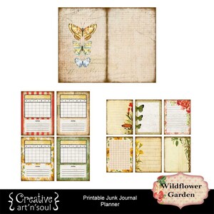 Printable Junk Journal Planner, Wildflower Garden - Etsy