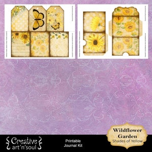 Printable Junk Journal Kit, Printable Junk Journal Kit, Wildflower ...