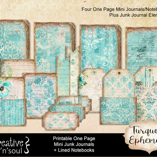 Printable Mini Junk Journal Kit Digital Journal Kit Junk - Etsy Canada