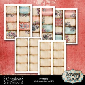 Printable Mini Junk Journal Kit, Digital Journal Kit, Junk Journal ...