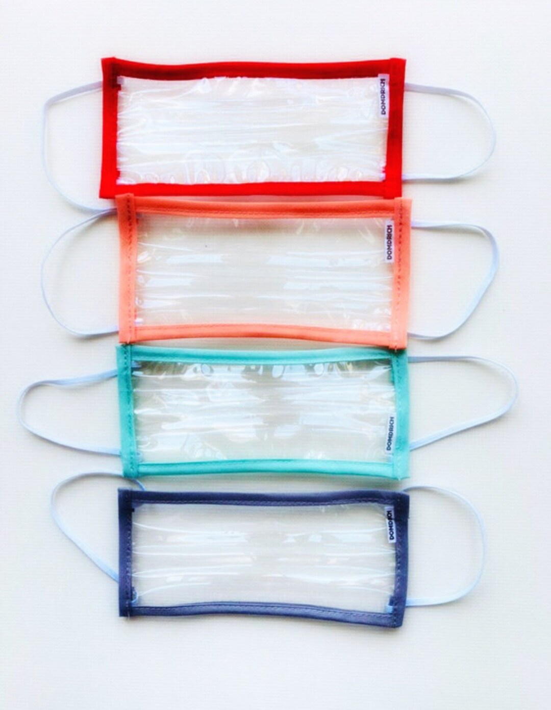 Clear Transparent Vinyl Mask With Different Colores of Trim. Protecting ...