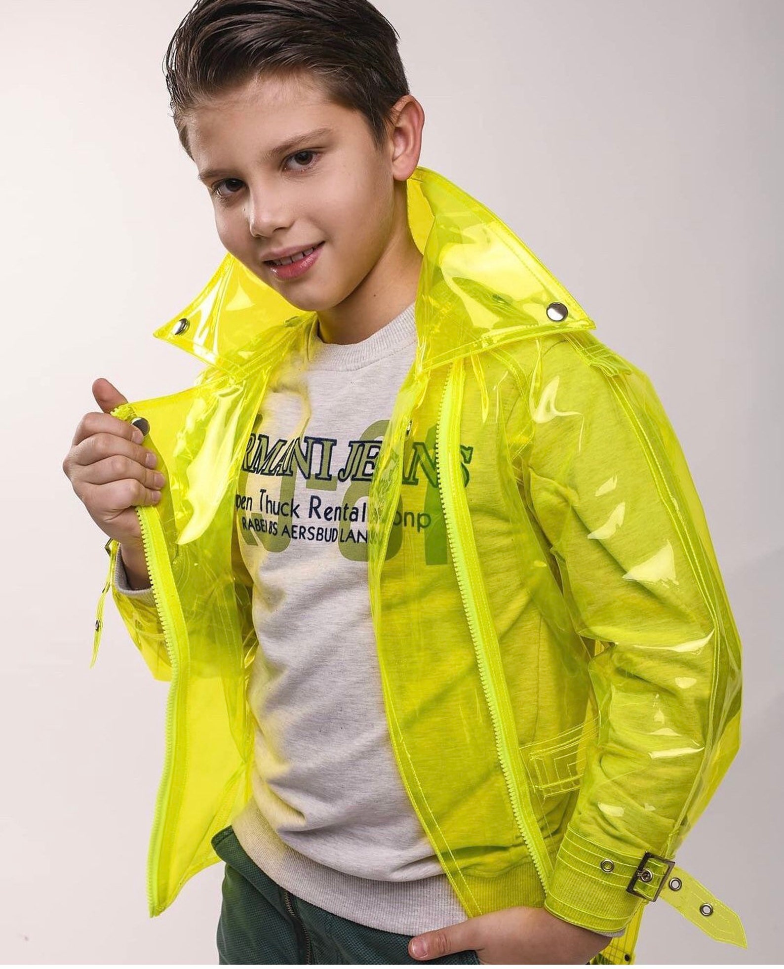 Kids Vinyl Waterproof Biker Jacket. Stylish Kids Transparent - Etsy