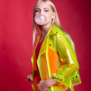 Colored Hot Vinyl Biker Jacket. Party Clothes. Vinyl Blazer. Hi-tech ...