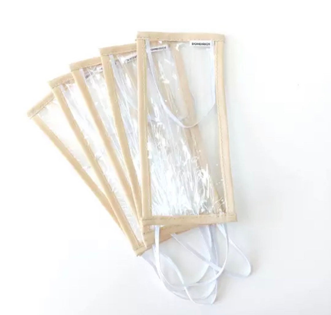 Transparent Vinyl Protecting Mask With Different Colores of - Etsy