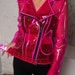 Classic Vinyl Transparent Jacket. Stylish Rain Jacket Wind Resistant ...