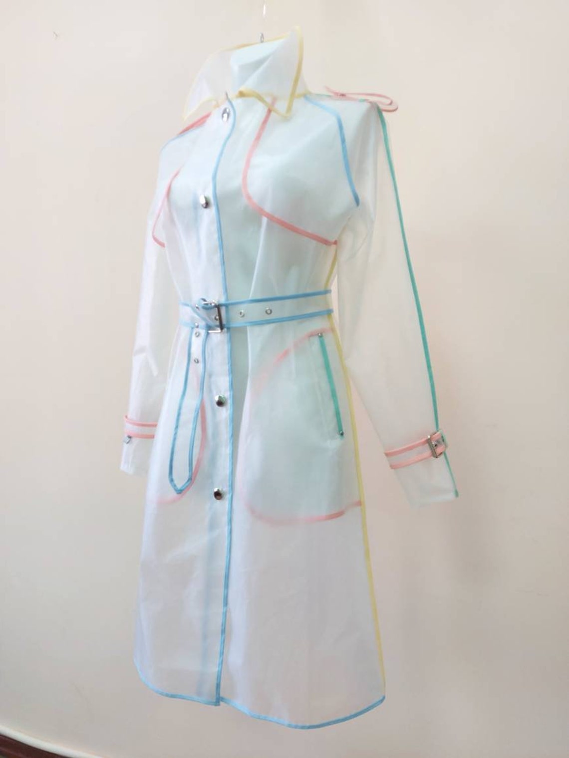 New Translucency TPU Classic Trench Rain Coat With - Etsy UK