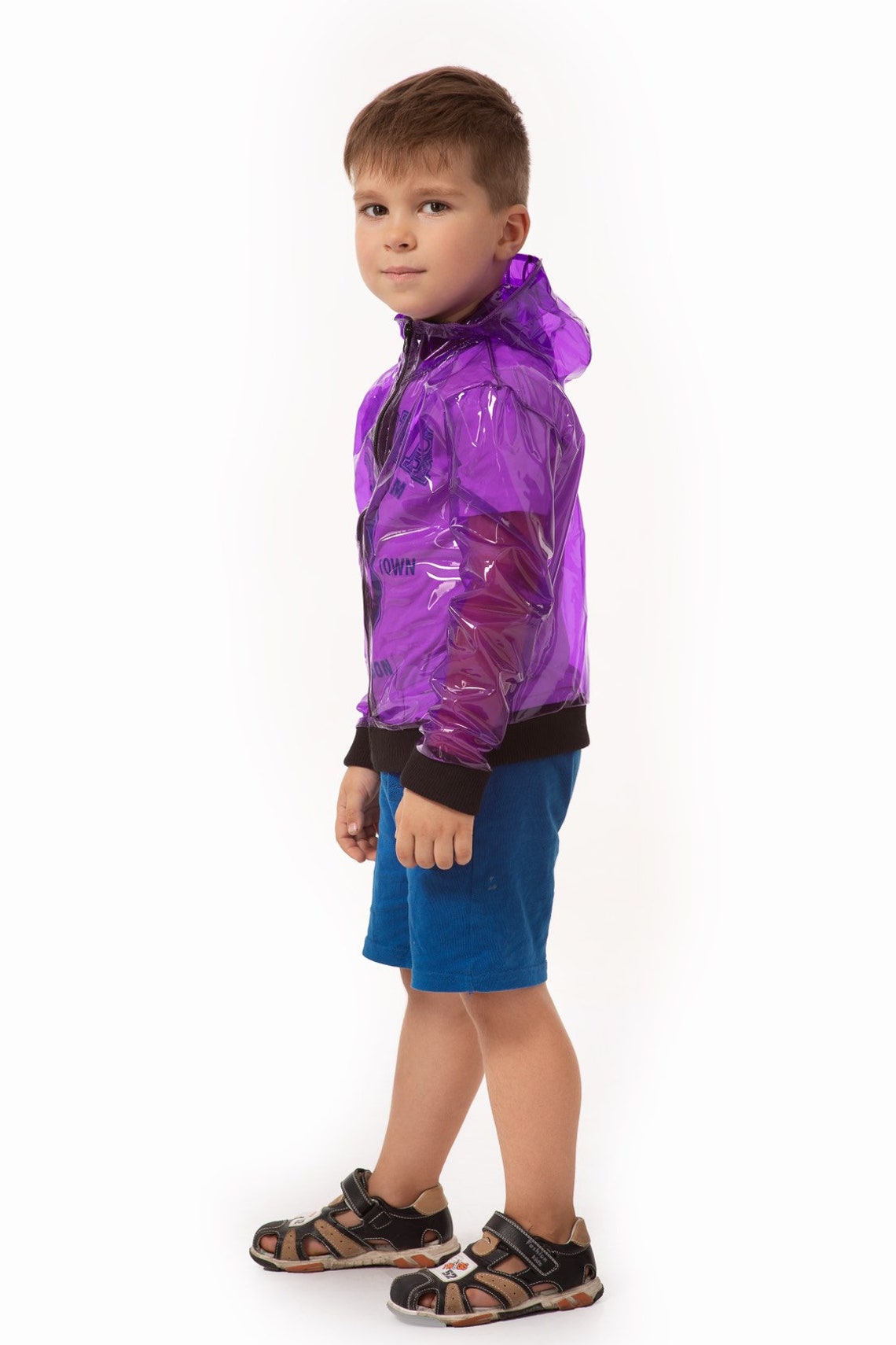 Kids Vinyl Bomber Jacket. Waterproof and Wind Resistance. - Etsy