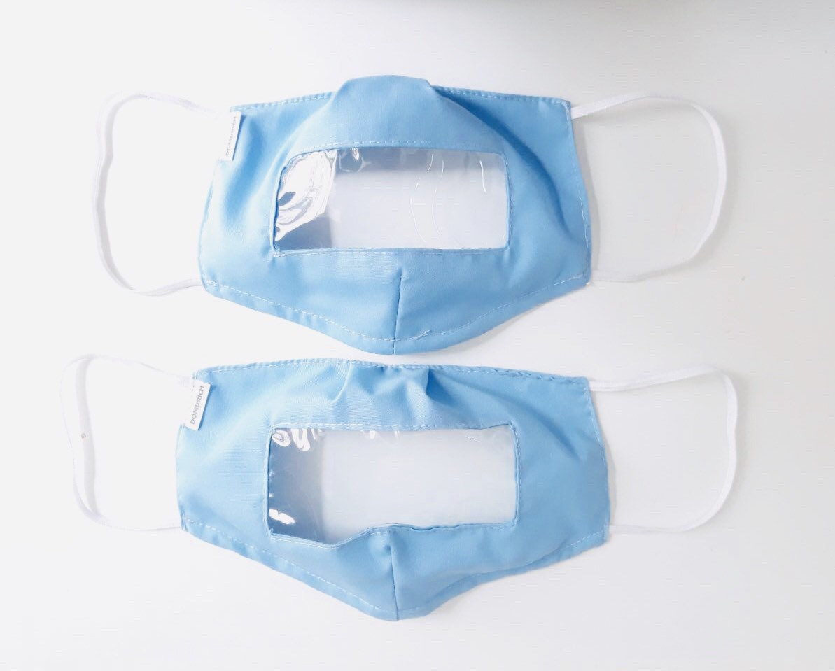 Transparent Face Mask for Deaf — Soft Cotton Lip-reading Mask With PVC ...
