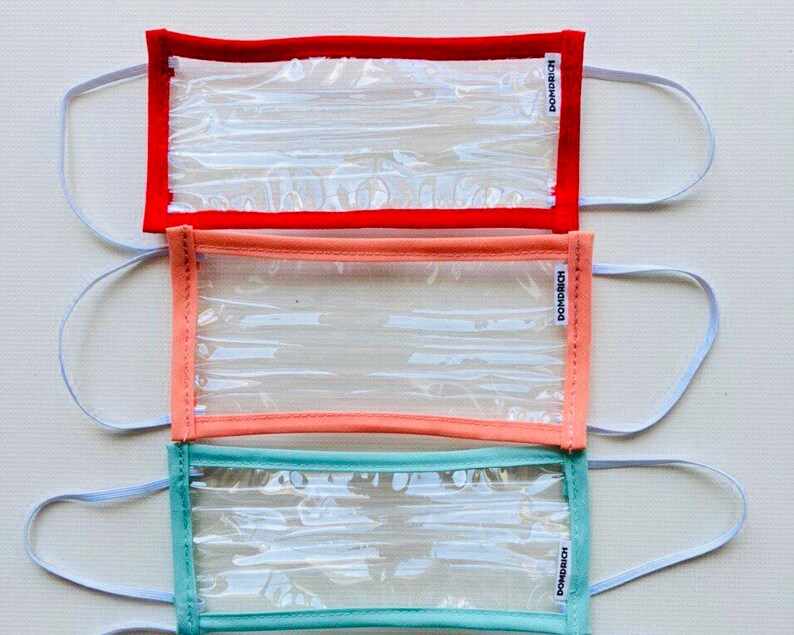 Transparent Vinyl Protecting Mask With Different Colores of - Etsy