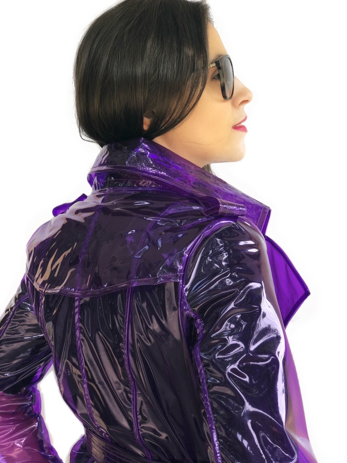 Classic Fit Transparent Vinyl Trench Raincoat Plastic - Etsy